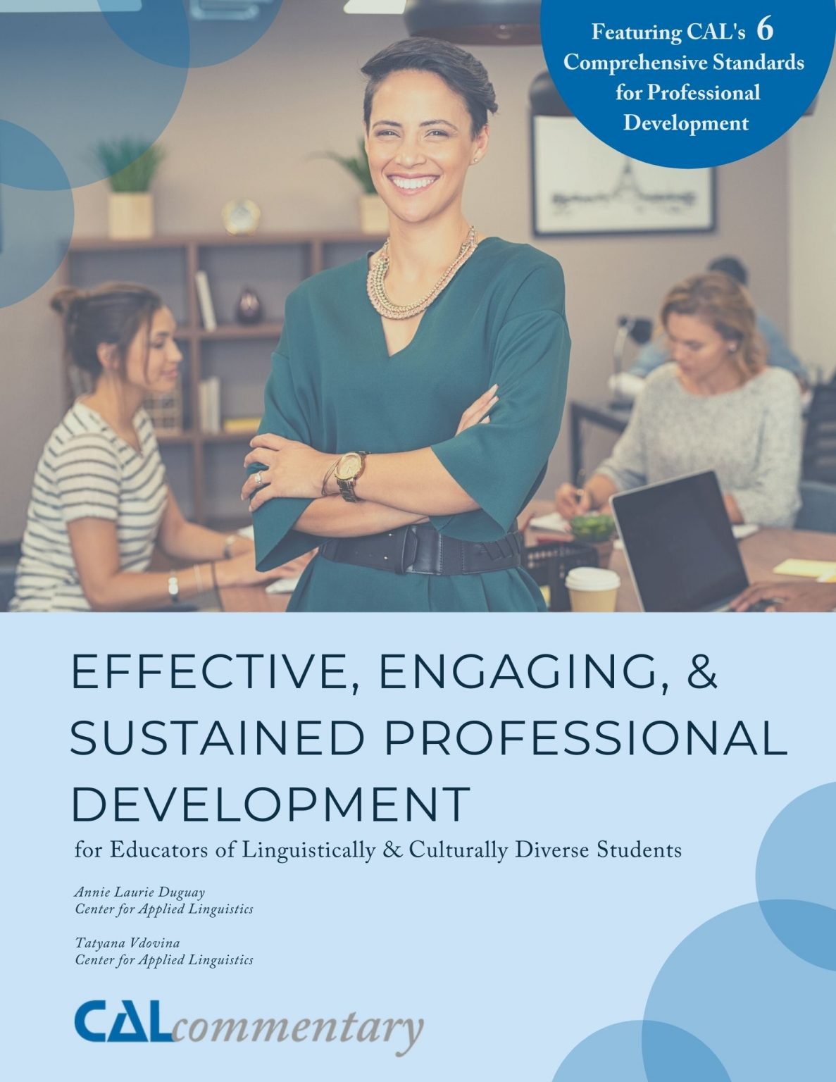 Effective, Engaging, and Sustained Professional Development for ...