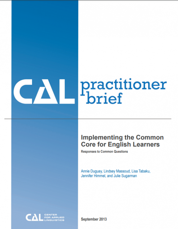 Implementing the Common Core for English Learners - Center for Applied ...